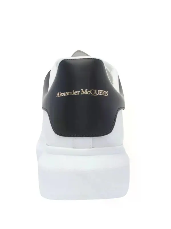 Alexander McQueen Oversized Leather Lace-up Sneakers - White