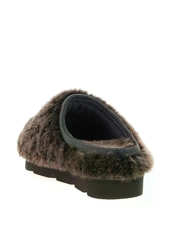 Brunello Cucinelli Monili Shearling Slippers