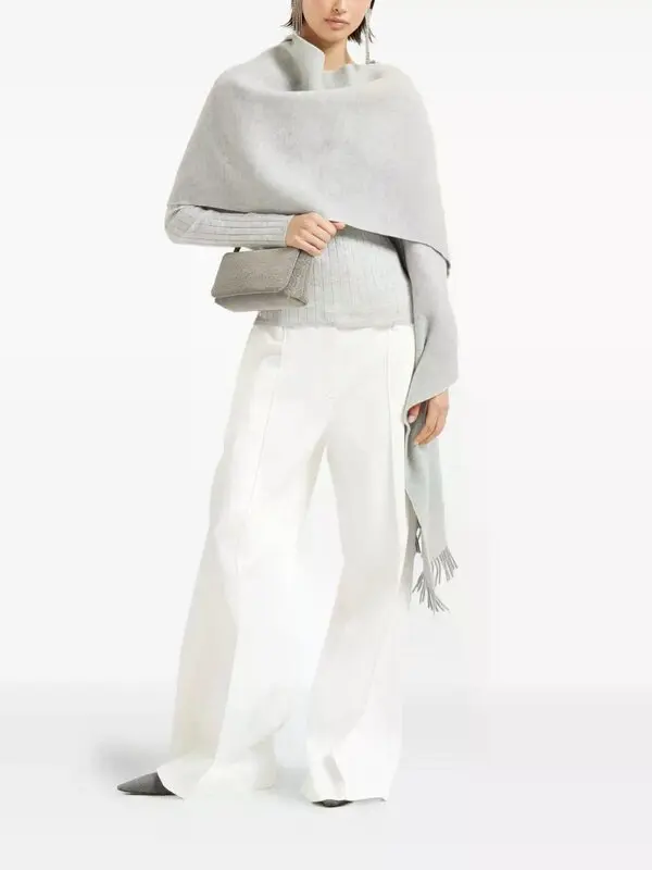 Brunello Cucinelli Ribbed V-neck Top