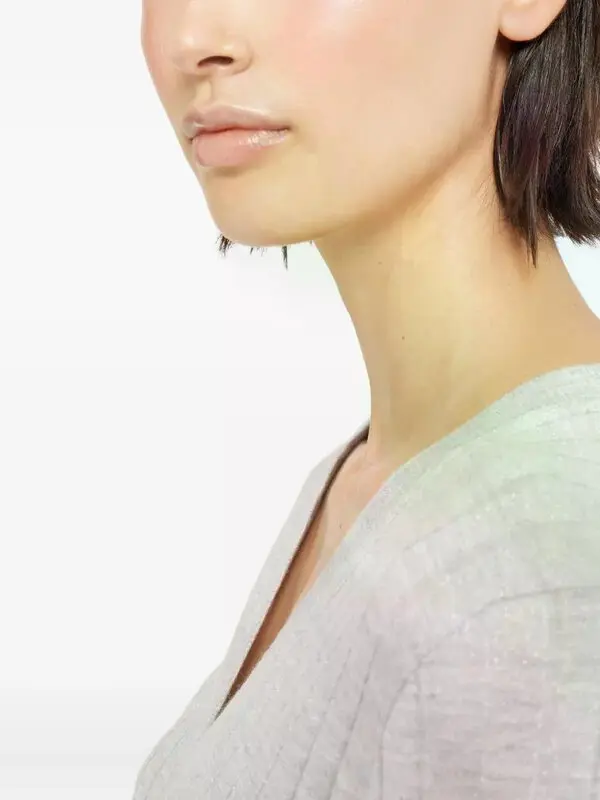 Brunello Cucinelli Ribbed V-neck Top