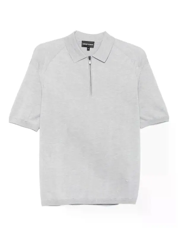 Emporio Armani Half-zip Polo Shirt - Grey