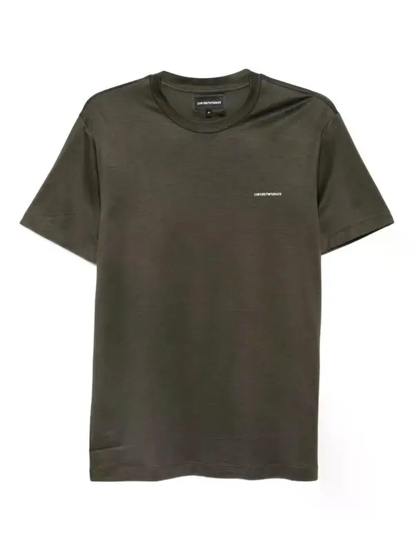 Emporio Armani Logo-embroidered T-shirt - Green