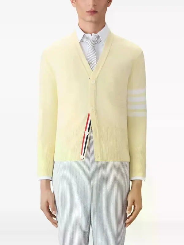 Thom Browne 4-bar Stripe Cardigan - Yellow