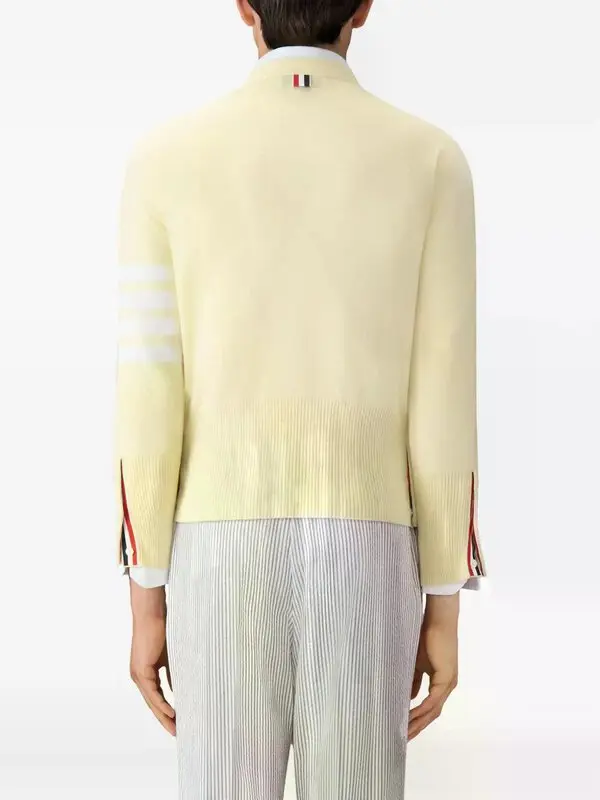 Thom Browne 4-bar Stripe Cardigan - Yellow