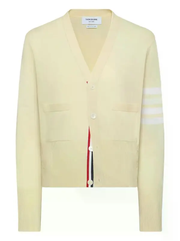 Thom Browne 4-bar Stripe Cardigan - Yellow