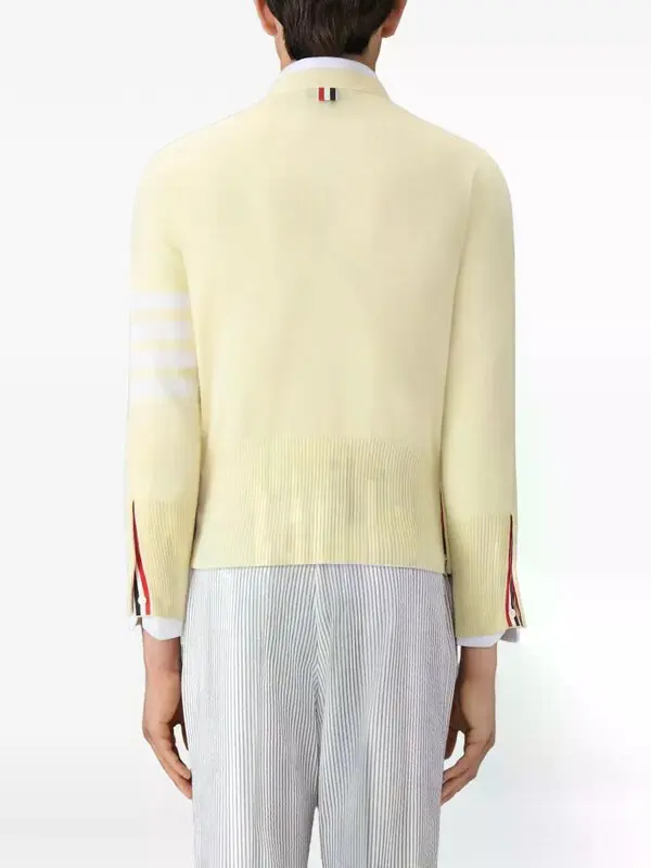 Thom Browne 4-bar Stripe Cardigan - Yellow