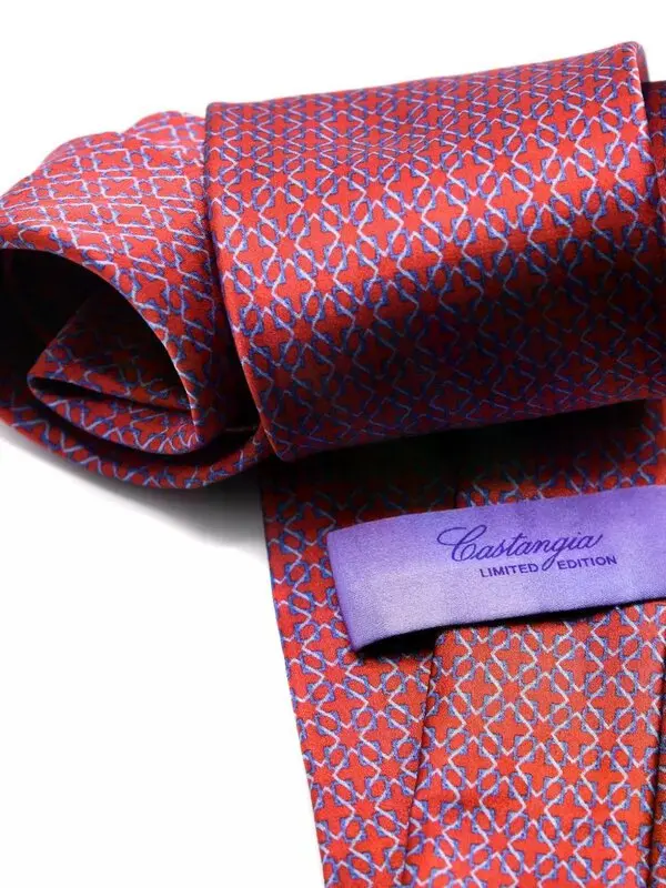CASTANGIA Geometric-pattern Neck Tie