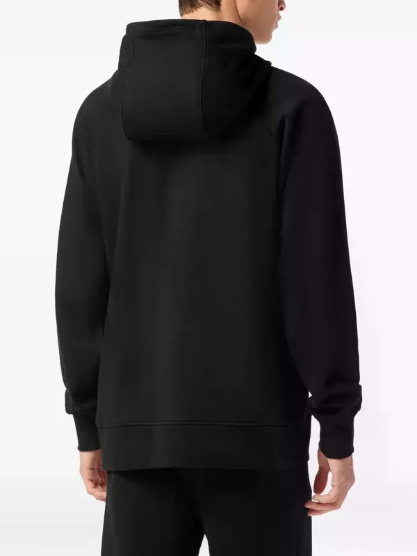 Philipp Plein Logo-patch Raglan-sleeve Hoodie - Black