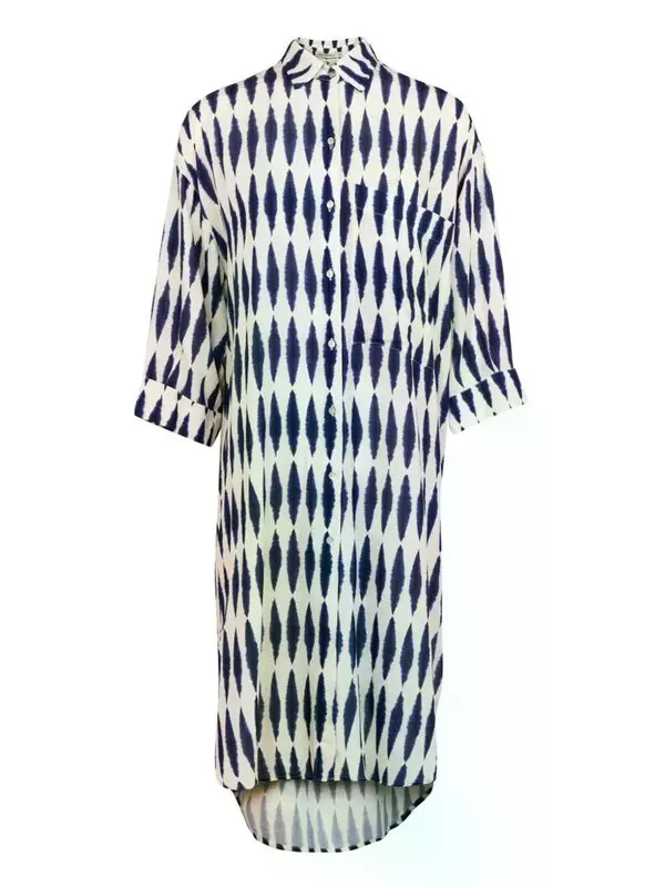 LENNY NIEMEYER Formentera Print Shirt Dress - White