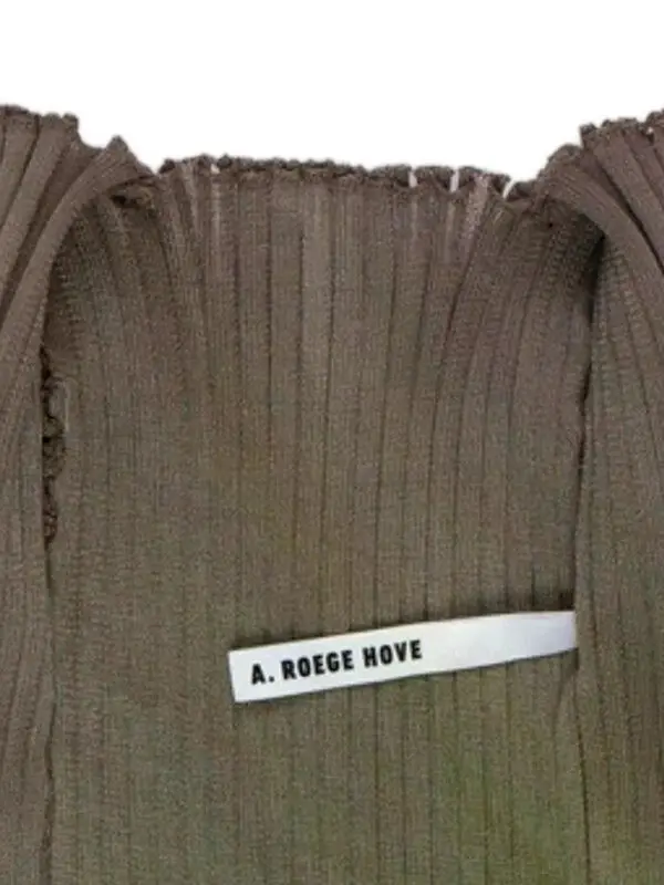 A. ROEGE HOVE Katrine Ribbed Cardigan - Brown