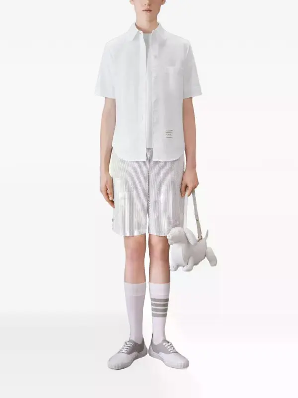Thom Browne 4-bar Stripe-detail T-shirt - White