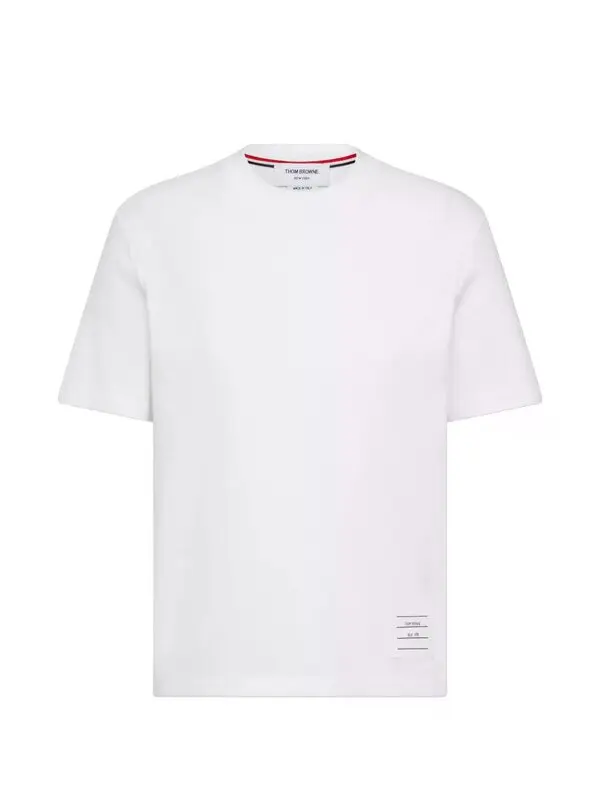 Thom Browne 4-bar Stripe-detail T-shirt - Cream