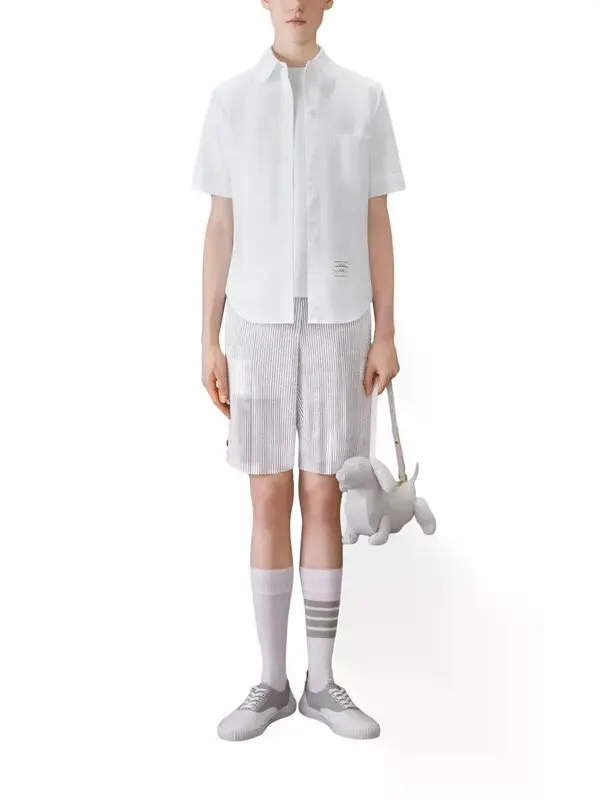 Thom Browne 4-bar Stripe-detail T-shirt - White