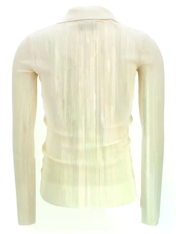 Elisabetta Franchi Chain-detail Ribbed Sweater - Neutrals