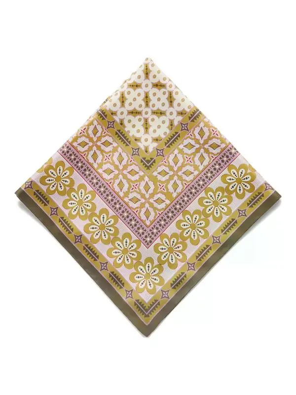La DoubleJ Floral-print Silk Scarf - Neutrals