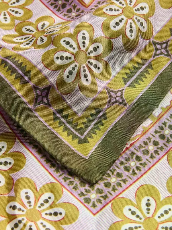 La DoubleJ Floral-print Silk Scarf - Neutrals