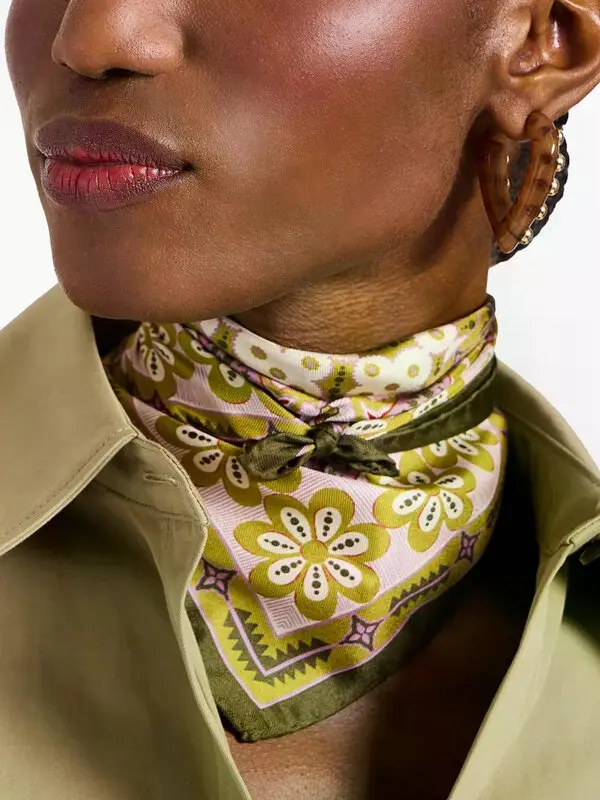 La DoubleJ Floral-print Silk Scarf - Neutrals
