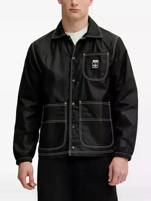 Adidas Contrast-stitch Coach Shirt Jacket