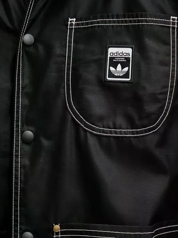 Adidas Contrast-stitch Coach Shirt Jacket