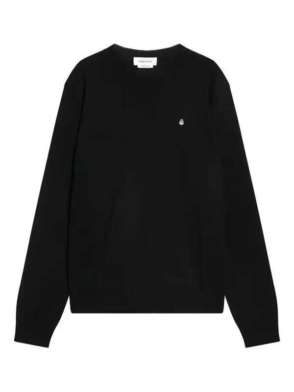 Alexander McQueen Skull-embellished Crew-neck Sweater - Black