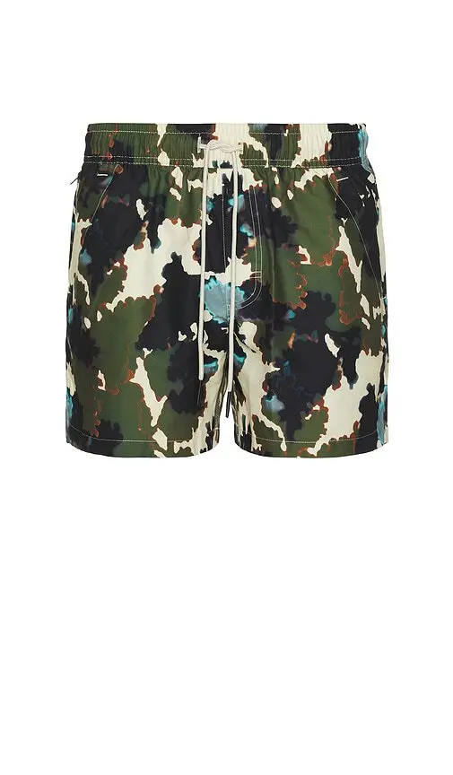 Oas Foliago Swim Shorts - Army