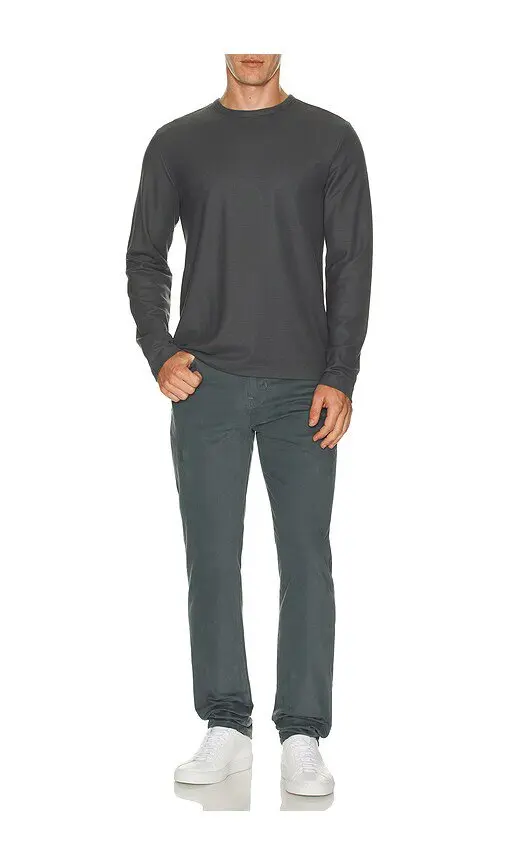 Vince Pima Pique Long Sleeve Tee In . Also