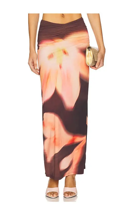 THE WOLF GANG Veda Maxi Skirt - Pink
