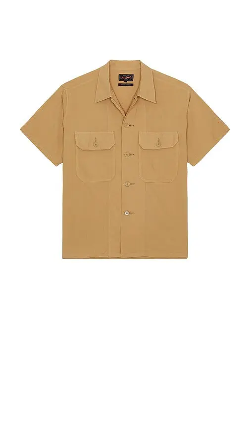BEAMS Mil Sht Shirt Textured Ripstop In . Also - Brown