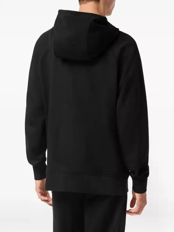 Philipp Plein Zip-up Logo-patch Hoodie - Black