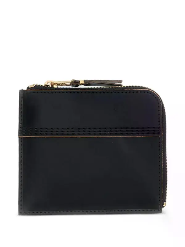 Play Comme Des Garcon Zip-around Leather Wallet - Black