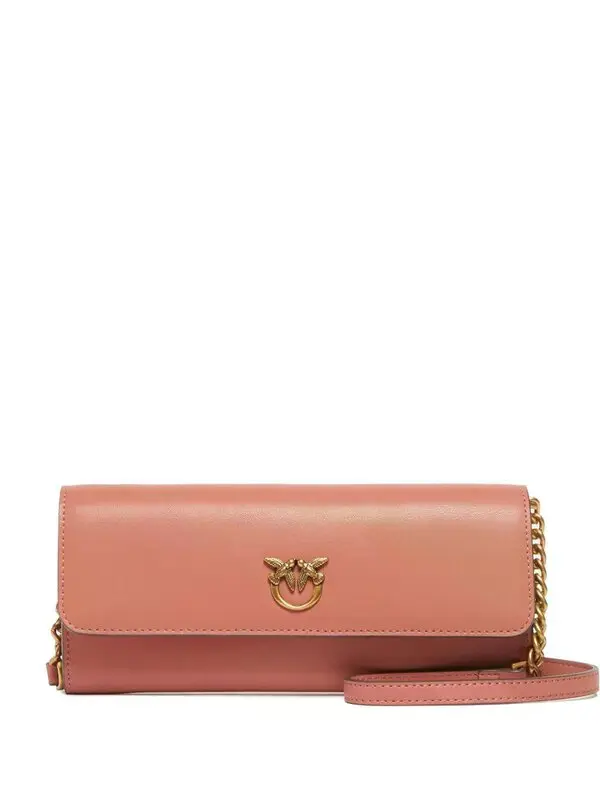 Pinko Chain-strap Leather Wallet - Neutrals