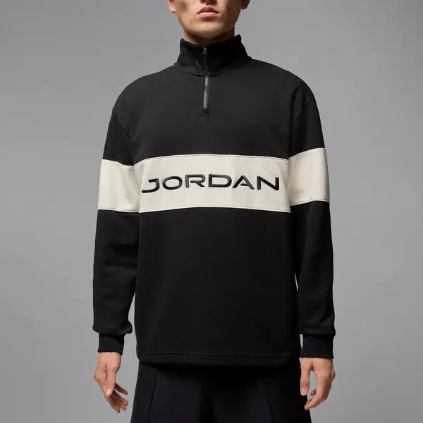 JORDAN Sport Dri-fit 1/4-zip Golf Top - Black