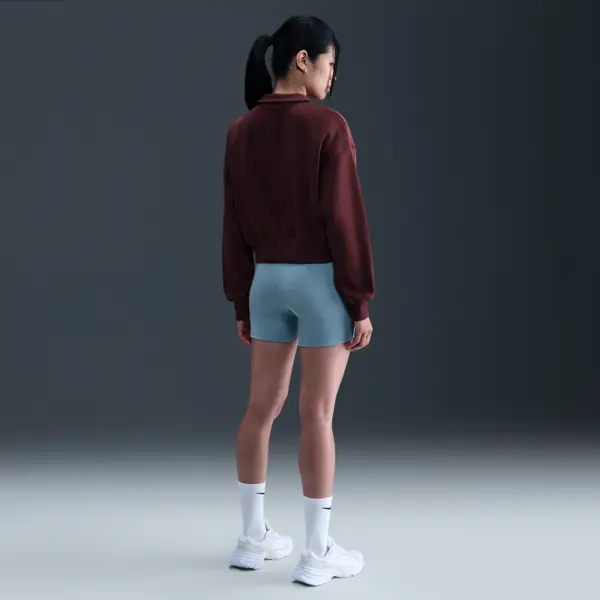 Nike Sportswear Phoenix Fleece 1/4-zip Cropped Sweatshirt - Red