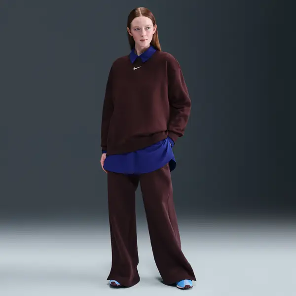 Nike Sportswear Phoenix Fleece High-waisted Wide-leg Pants - Red