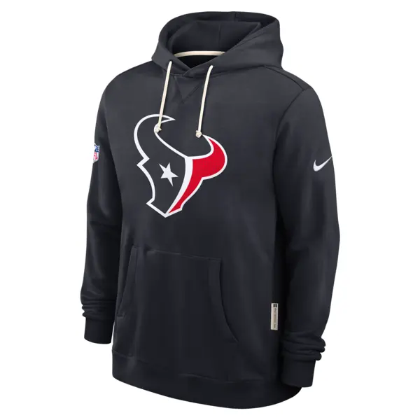 Nike Houston Texans Initial Home Sideline Dri-fit Nfl Pullover Hoodie - Blue