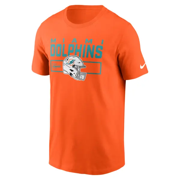 Nike Miami Dolphins Helmet Essential Nfl T-shirt - Orange