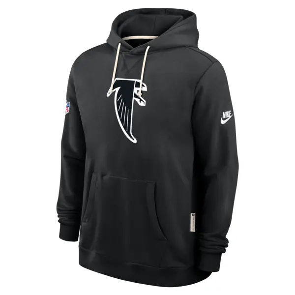 Nike Atlanta Falcons Alt Offensive Set Play Sideline Dri-fit Nfl Pullover Hoodie - Black
