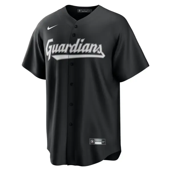 Nike Cleveland Guardians Mlb Replica Jersey - Black