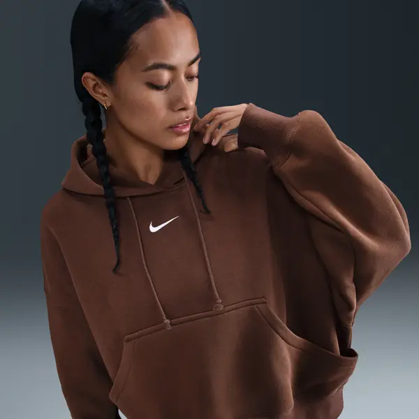 Nike Sportswear Phoenix Fleece Over-oversized Pullover Hoodie - Brown