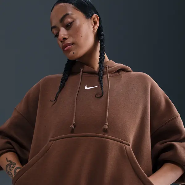 Nike Sportswear Phoenix Fleece Over-oversized Pullover Hoodie - Brown