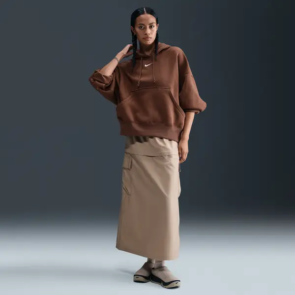 Nike Sportswear Phoenix Fleece Over-oversized Pullover Hoodie - Brown
