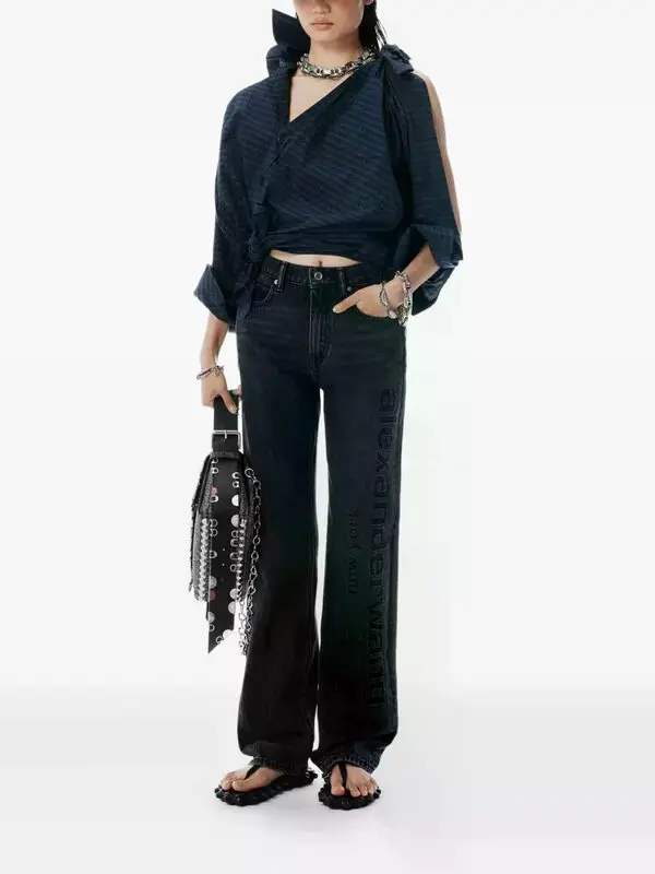 Alexander Wang Logo-detail Jeans - Grey