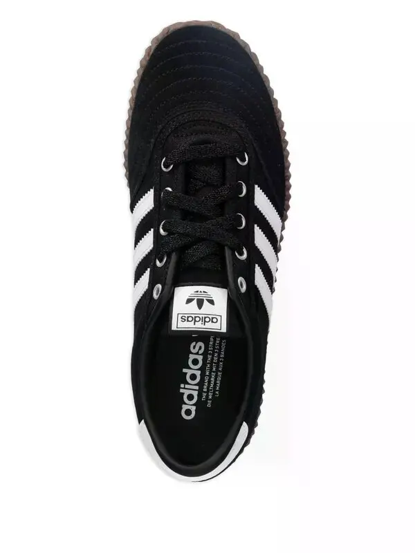 Adidas Volley Plimsoll Three-stripe Sneakers