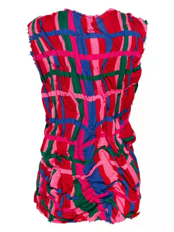 Comme Des Garçons Striped Knitted Asymmetric Vest