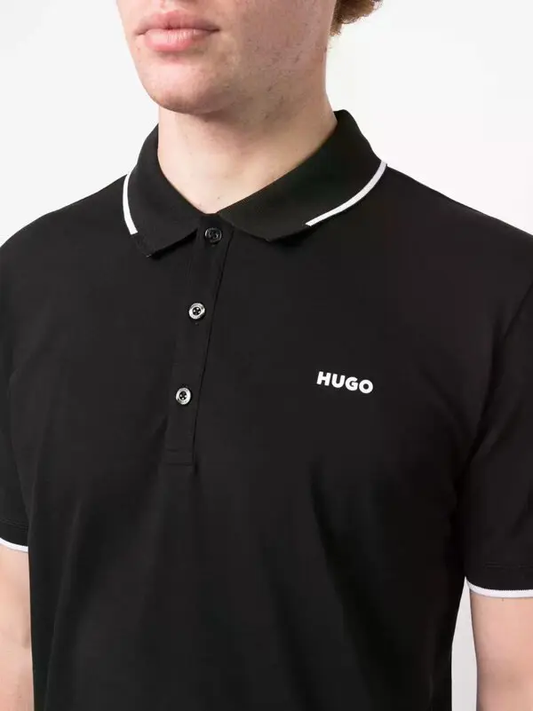Hugo Logo-print Cotton Polo Shirt