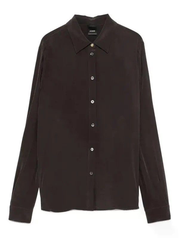 Pinko Silk Button-down Shirt - Grey