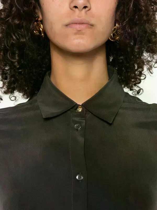Pinko Silk Button-down Shirt - Grey