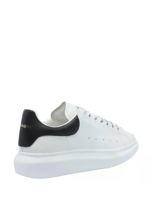 Alexander McQueen Oversized Leather Lace-up Sneakers - White