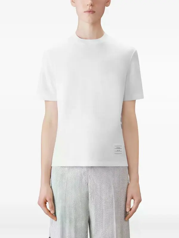 Thom Browne 4-bar Stripe-detail T-shirt - White