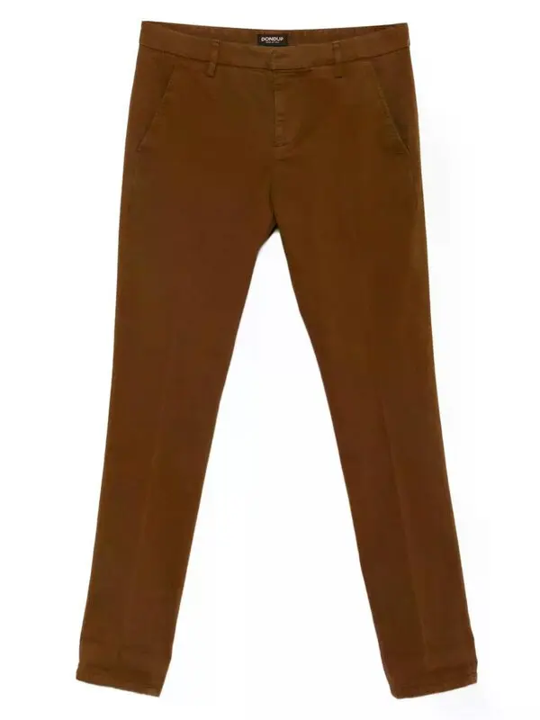 DONDUP Cotton Twill Trousers - Brown